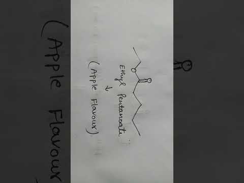 Structure of Ethyl Pentanoate(Apple Flavour).