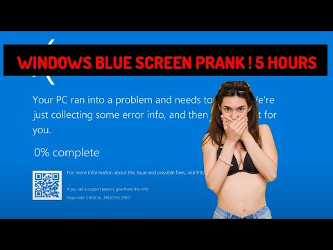 Windows Blue Screen of Death PRANK (5 hours non stop).