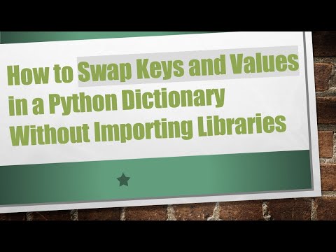 How to Swap Keys and Values in a Python Dictionary Without Importing Libraries