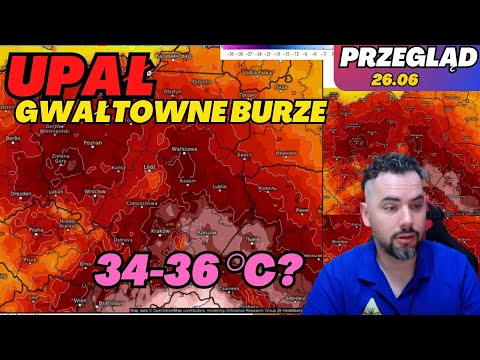 Upał i gwałtowne burze w czwartek. Do 34-35°C w Polsce. Gwałtowne burze. Przegląd.