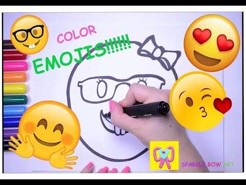 Emoji Coloring Fun!!!!! | Color and draw for kids | Art