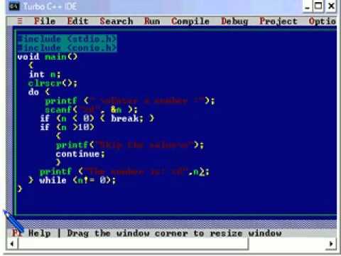 C Program - break and continue examples.