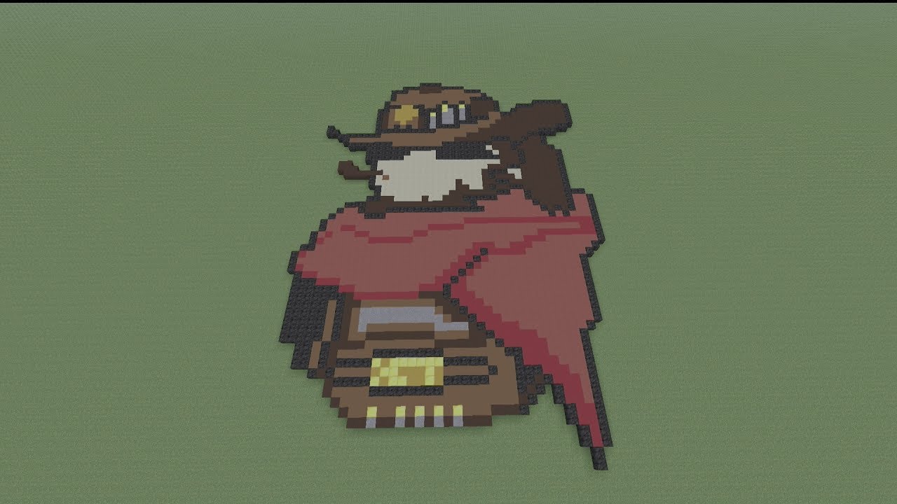 Chibi McCree Pixel Art Minecraft Speed Build