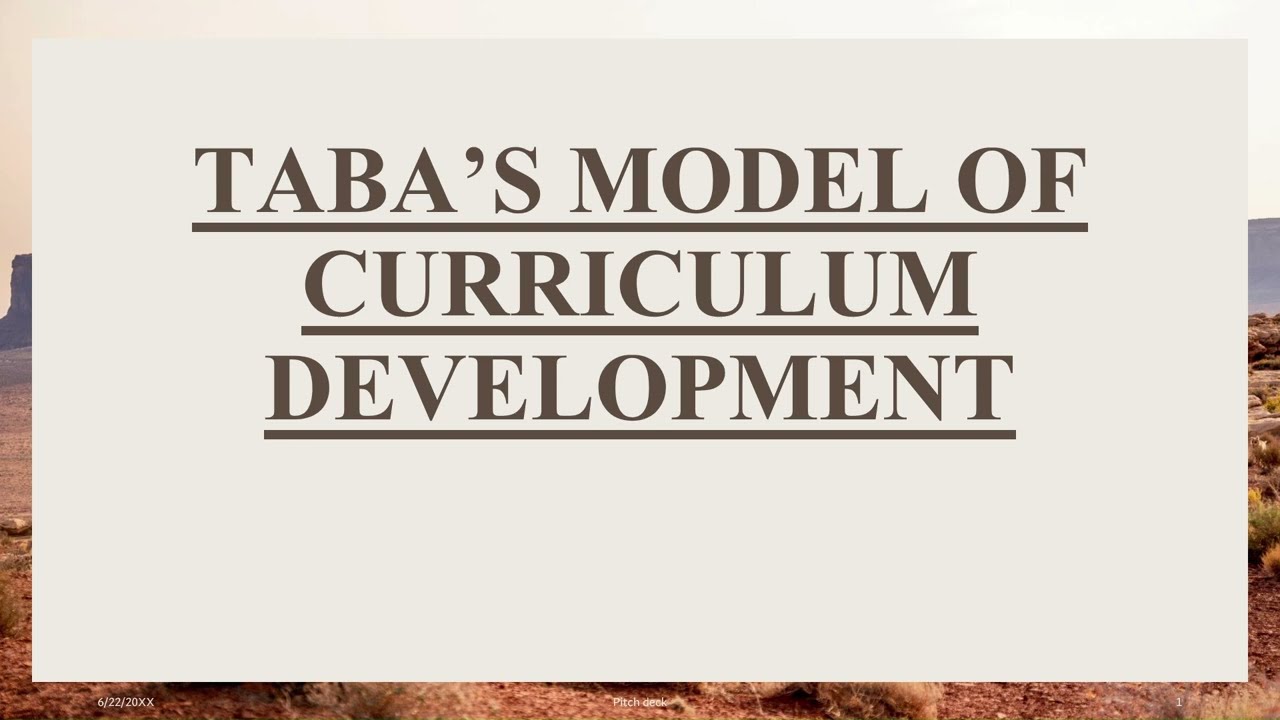 Taba's Model of Curriculum Development || B.Ed & M.Ed ||