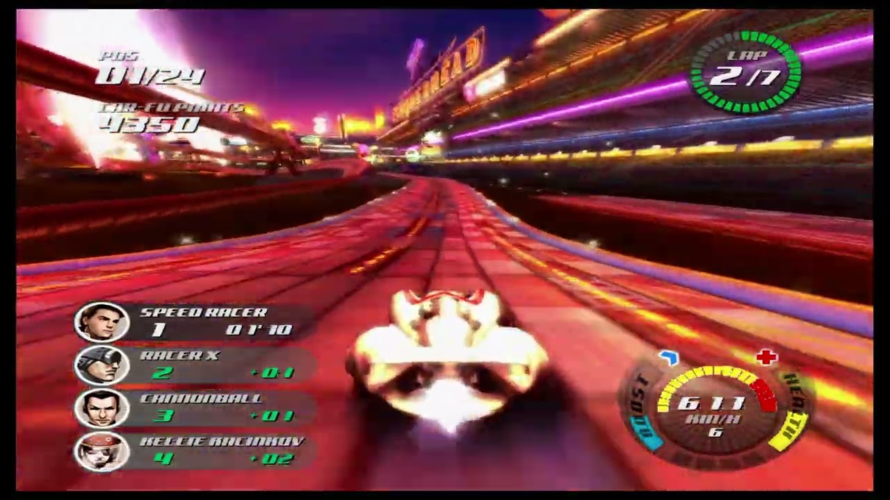 Speed Racer PCSX2 (HD) - 24 Car and 7 Lap Race Modifications