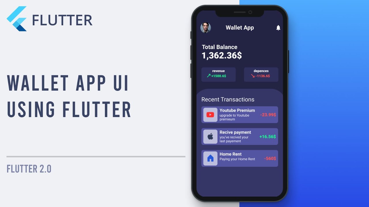 Flutter Wallet App UI - Flutter UI Challenge - Speed Code