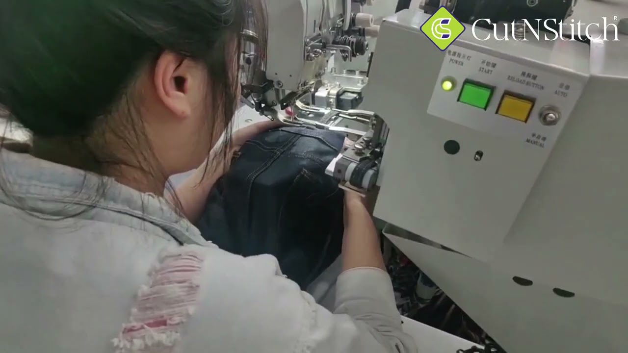 Automatic Belt Loop Setter Machine | High-Speed Jeans Loop Attaching Machine