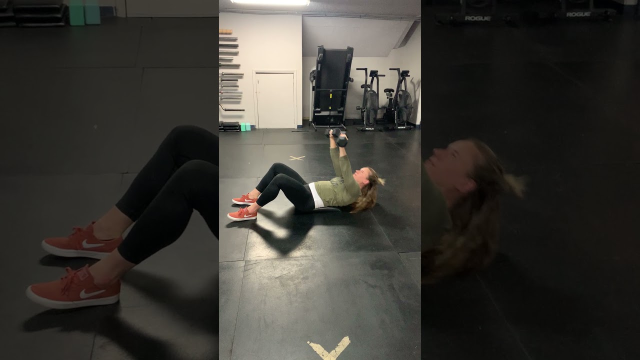 Dual Dumbbell Overhead Sit Ups