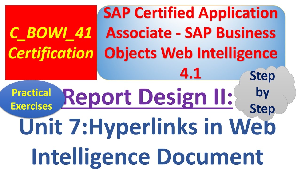 BusinessObjects Report Design II: Unit 7:Practical Examples:Hyperlink in web intelligence documents