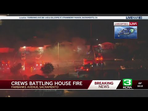 Crews respond to fire at Sacramento home