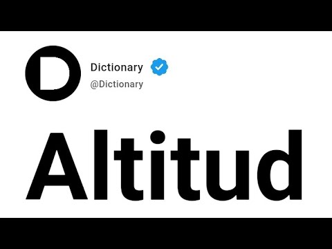 Altitud Meaning In English