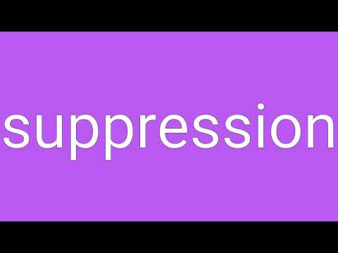 Suppression Definition & Meaning