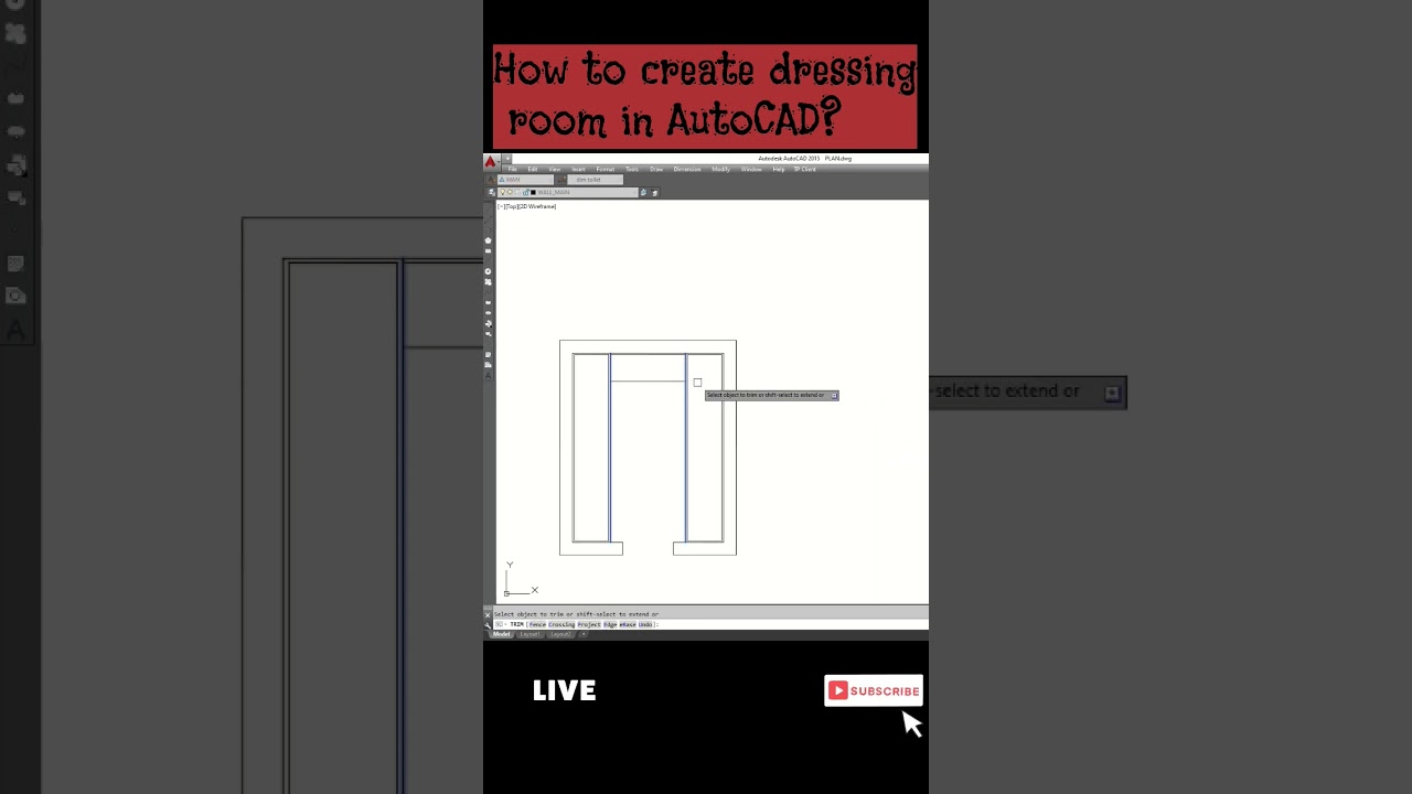 How to create dressing room design in AutoCAD. 2023
