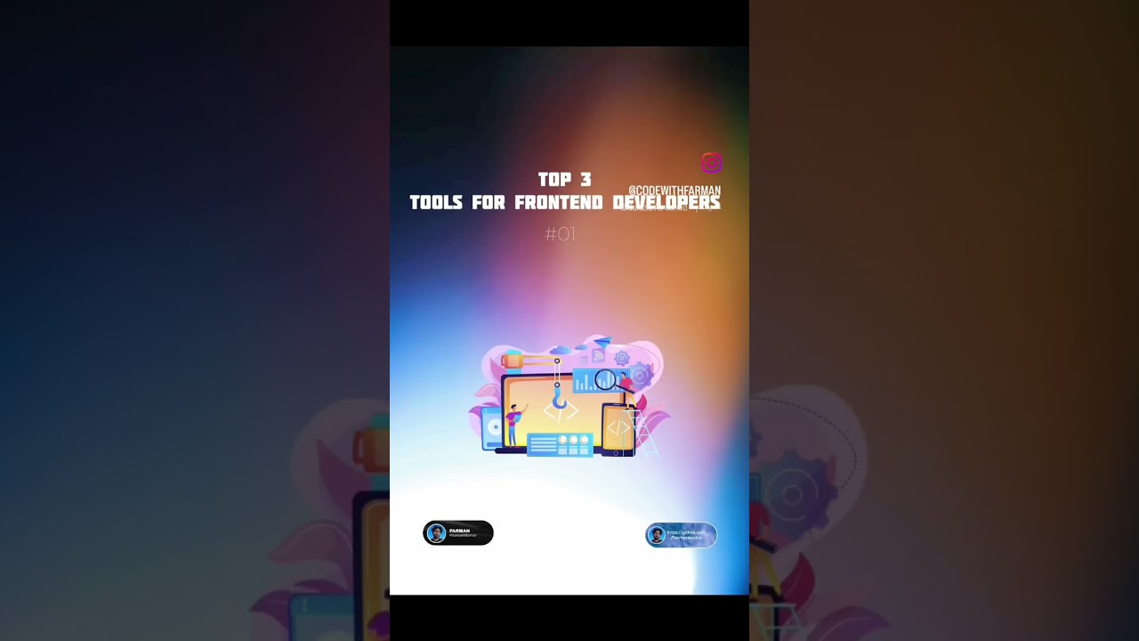 Top 3 Tools for FrontEnd Developer's... Part #01 https://github.com/Farmankochai  #youtubeshorts