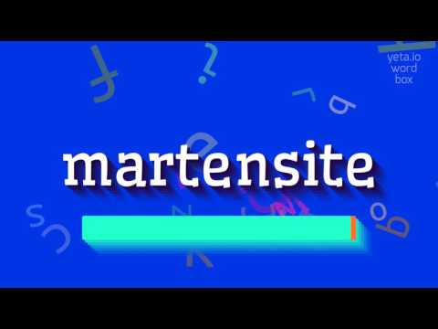 How to say "martensite"! (High Quality Voices)