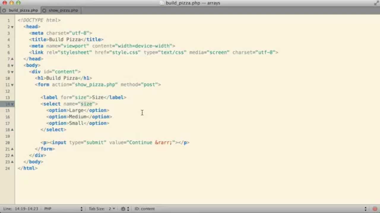 PHP11.1 Example: Checkbox Array