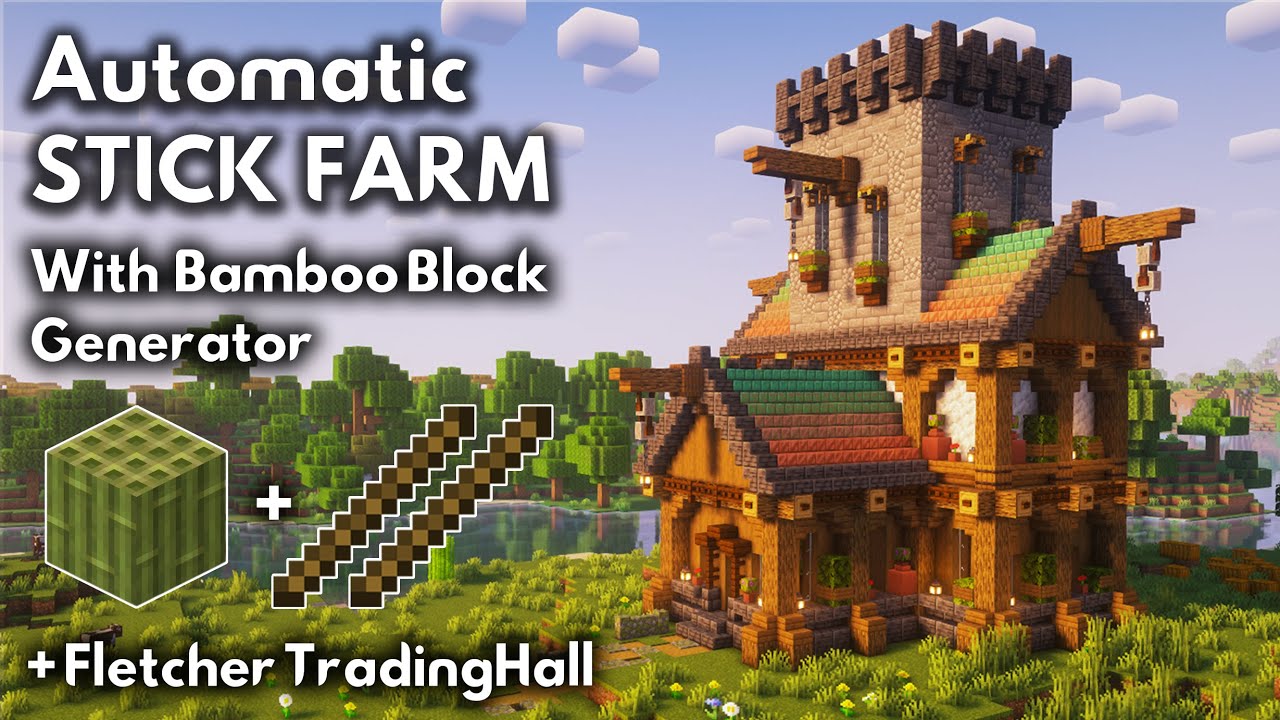 Minecraft STICK FARM Tutorial [1.21] - MINECRAFT TUTORIAL - Minecraft ...