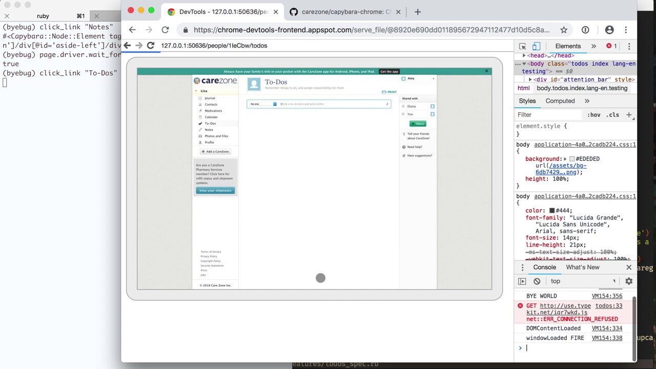 capybara-chrome debugging