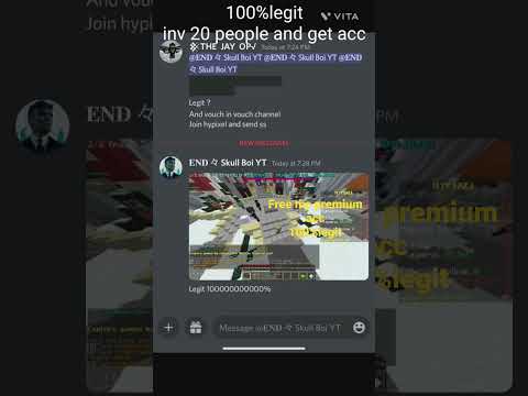 free minecraft premium acc|discord server!|