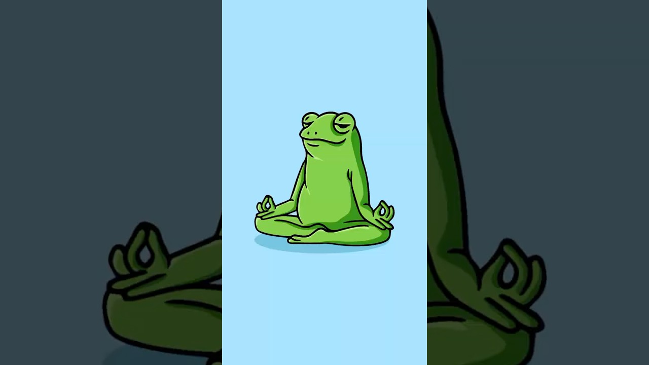Frog Meditating #art #tutorial #drawing #vector #cartoon #character #illustration