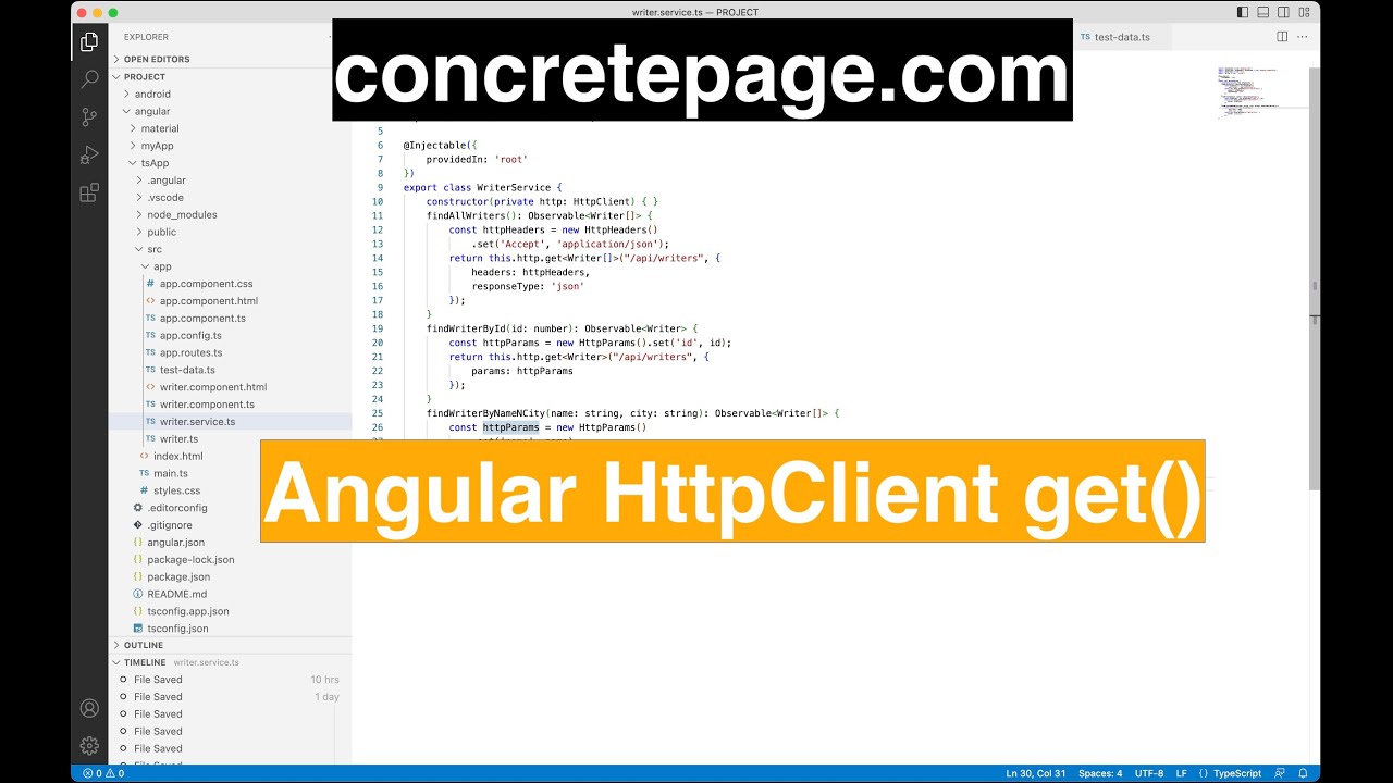 Angular HttpClient get()