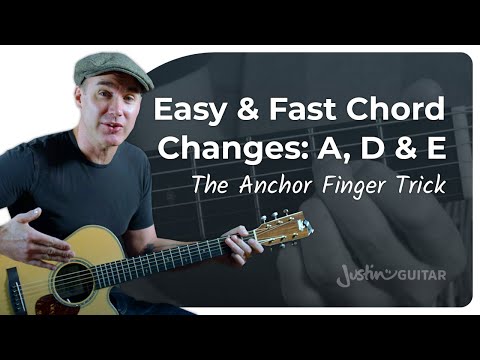 A, D, and E - Easy Chord Changes Using Anchor Fingers