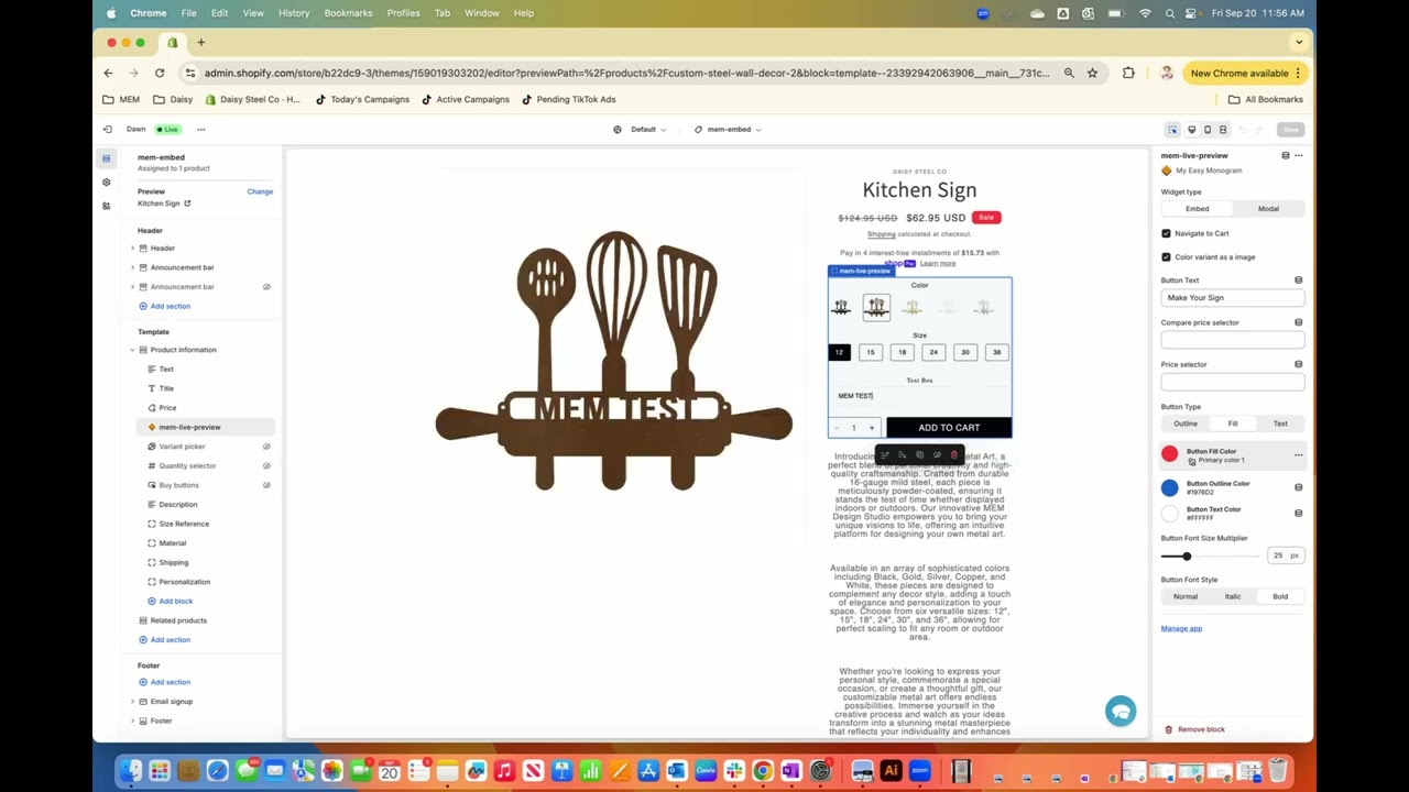 Personalization Live Preview Setup - Embed vs Modal