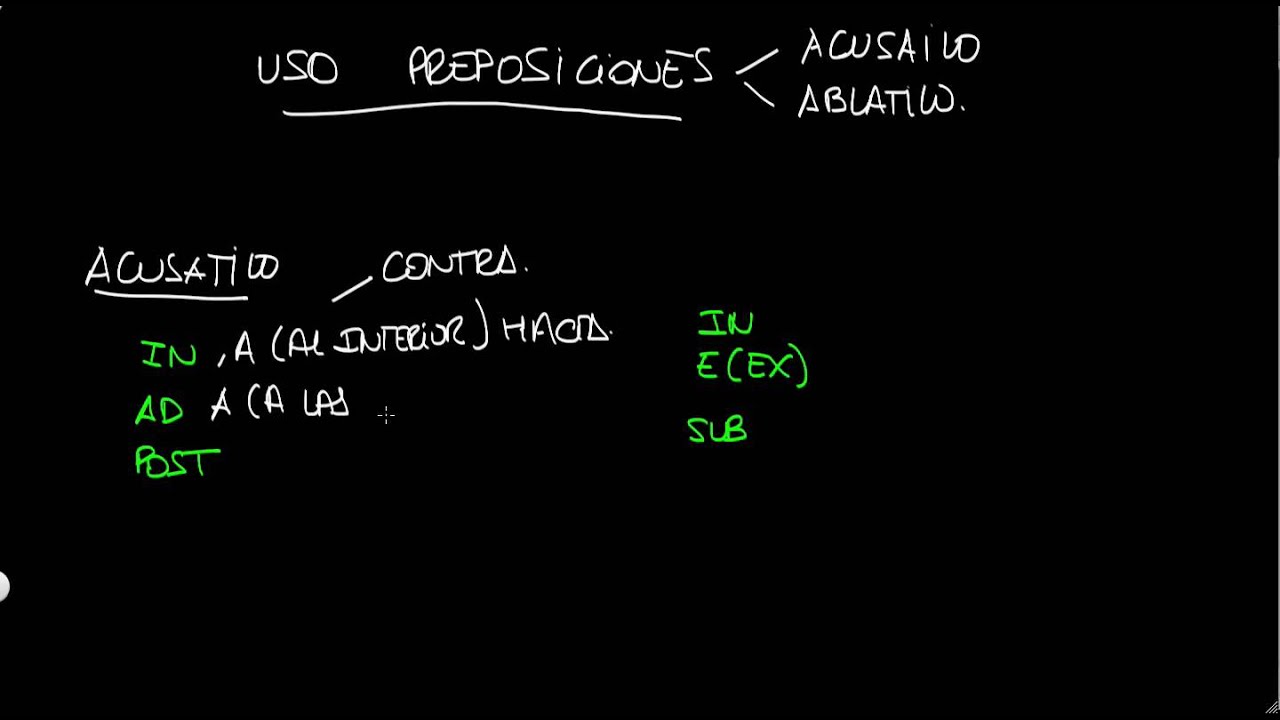 USO DE LAS PREPOSICIONES EN LATÍN.
