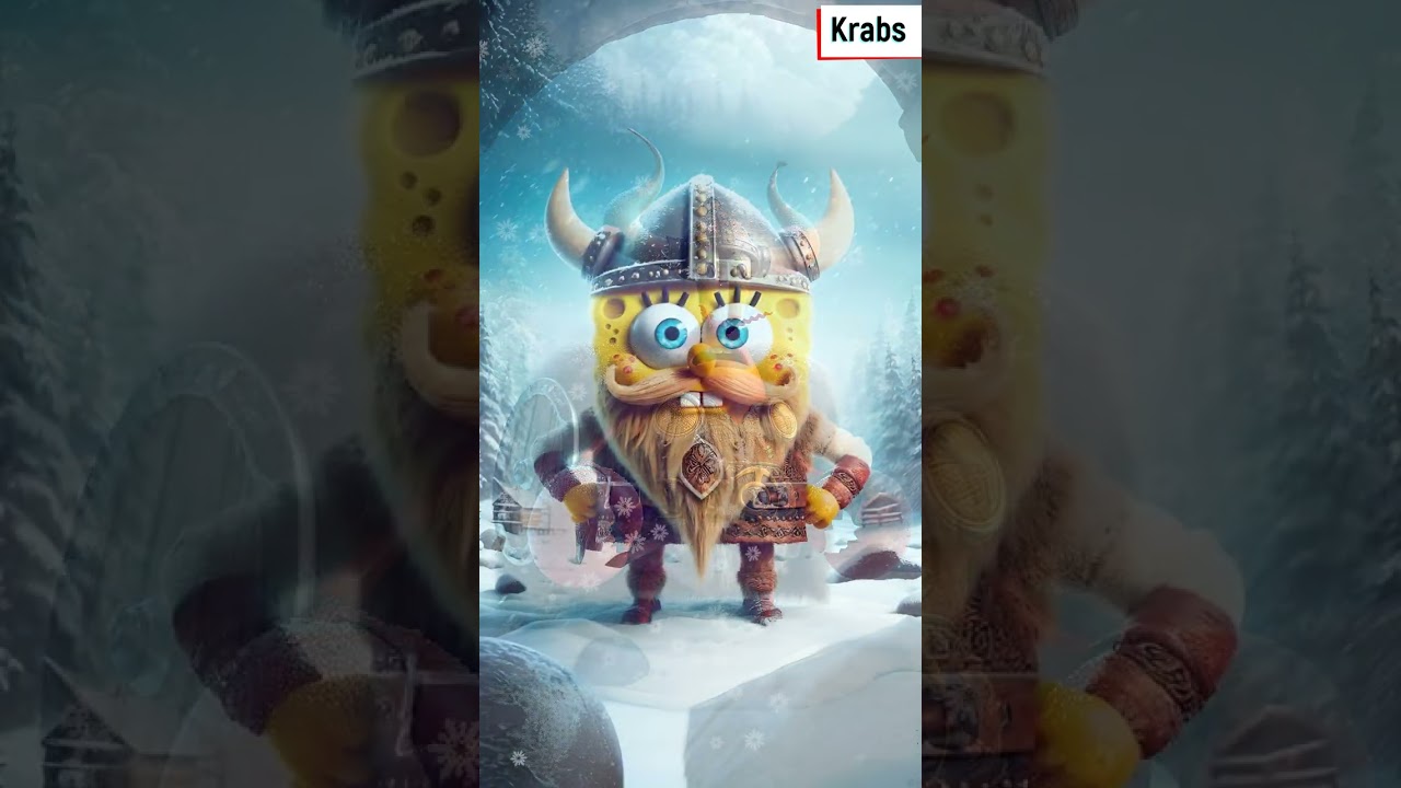 Spongebob Characters in Viking Style #ai #shorts #spongebob #spongebobshorts #vikings #aiart