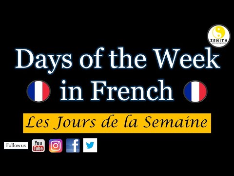 Learn French - Days of the Week in French | French Weekdays