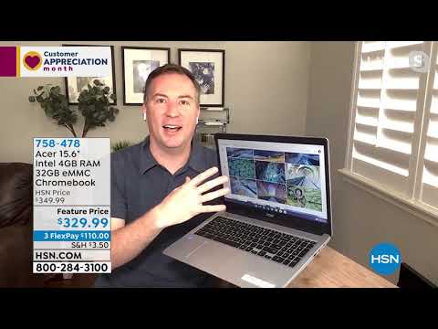 Acer 15.6" Intel 4GB RAM 32GB eMMC Chromebook