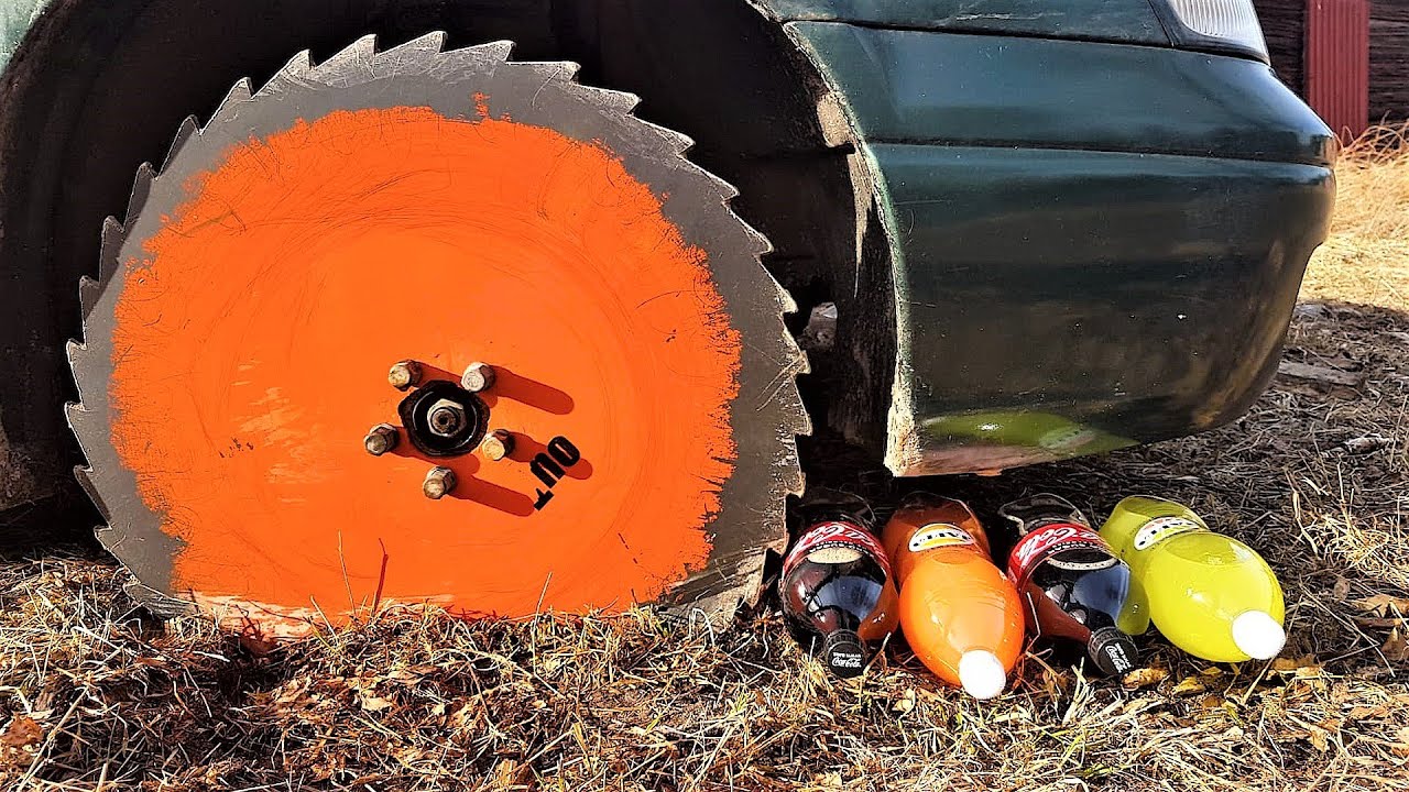 Saw Blade Car Wheels Destroy Everything!