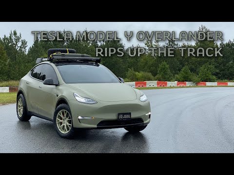Off-Road Prepped Tesla Model Y Performance Goes for a Track Lap. In the ...