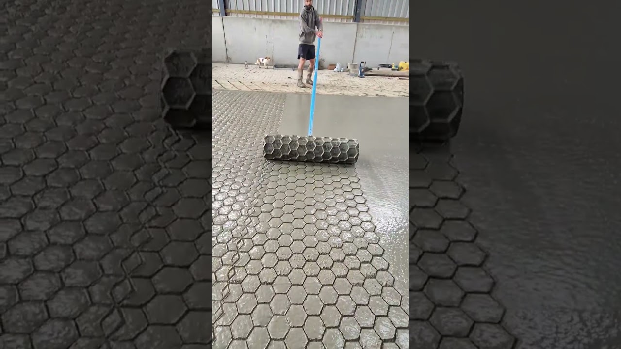 #concrete #roller #imprint #farming