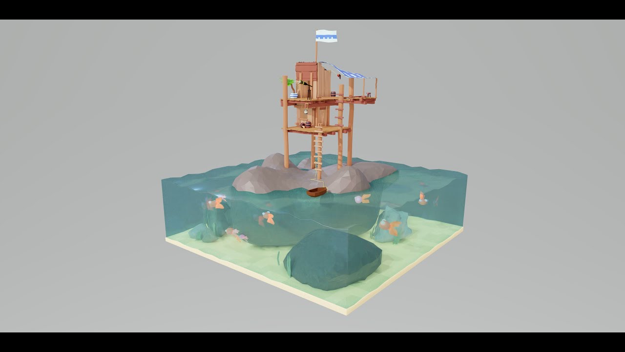 Sea Shack Animation via Grant Abbitt's Workflow Tutorial