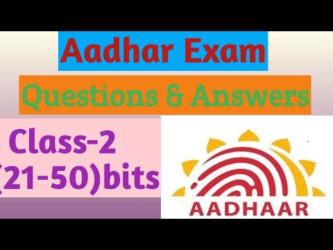 Aadhar Questions and Answers for Operator/ Supervisor exam | Aadhar Questions and Answers