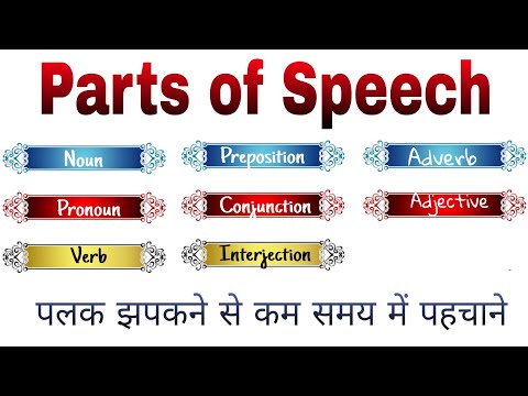 Parts of speech | Noun, pronoun,Verb,Adverb,Adjective , Interjection,Conjunction explained in Hindi