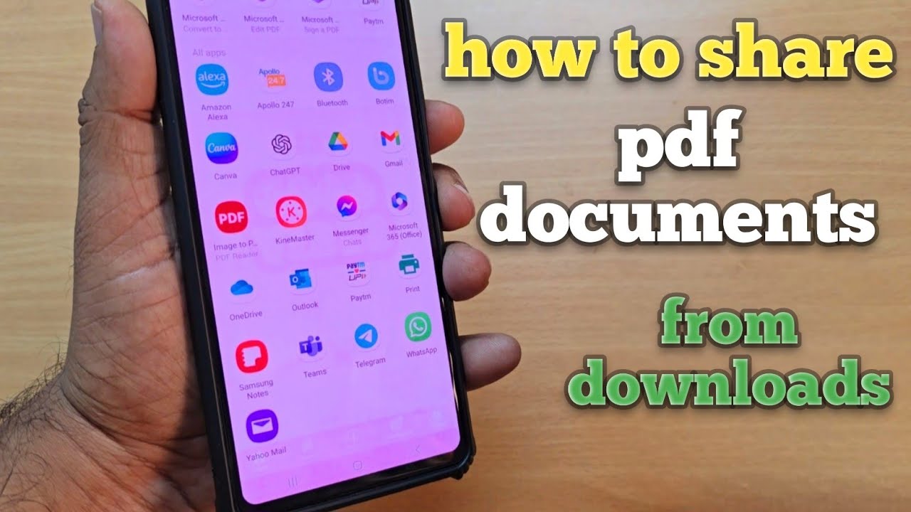 how to share pdf documents from downloads | pdf sharing on android phone