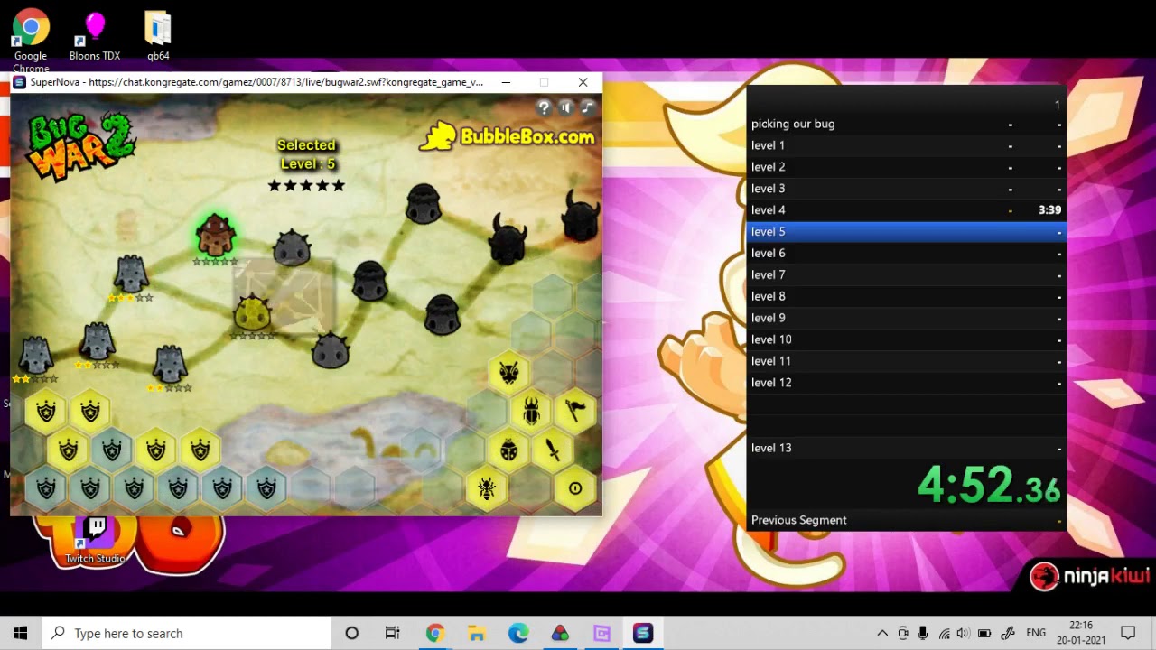 WR(world record) Speed run for bug war 2