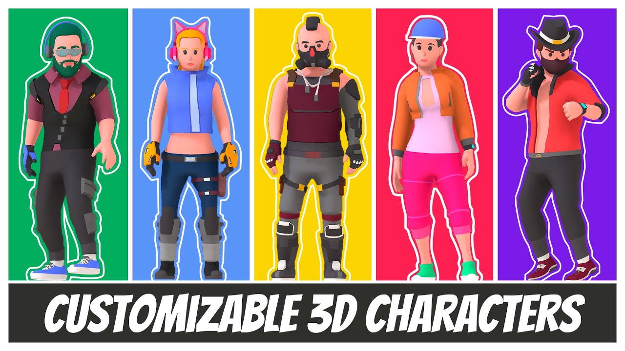 Customizable 3D Cyberpunk Characters Vol 2 ( UE )