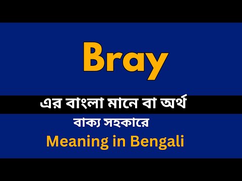 Bray Meaning in Bengali / Bray শব্দের বাংলা ভাষায় অর্থ অথবা মানে কি