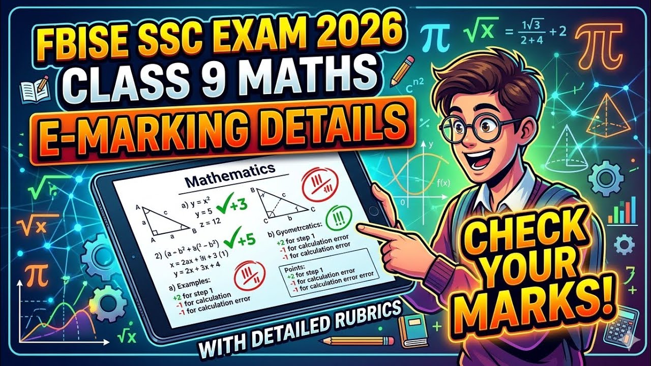 Maths E-marking Class 9 | FBISE Emarking SSC Exam 2026 | FBISE Paper Checking 2026 #fbise #emarking 