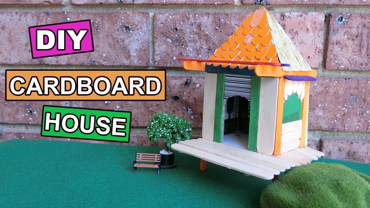 DIY Cardboard House for School Project: Completed tutorial | Backyard Crafts