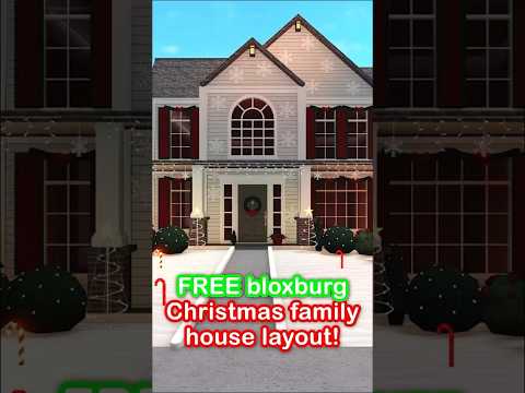 🎄FREE bloxburg house layout: 2 story CHRISTMAS family🎀 #roblox #bloxburg #shorts #robloxbloxburg