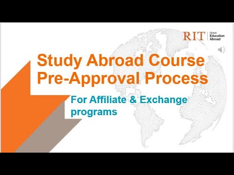 RIT Study Abroad Course Pre-Approval Instructions