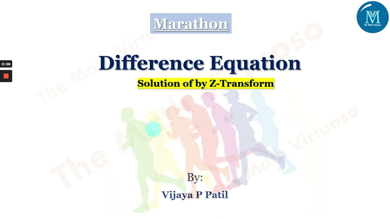 Marathon | Solution of Difference equation by Z Transforms