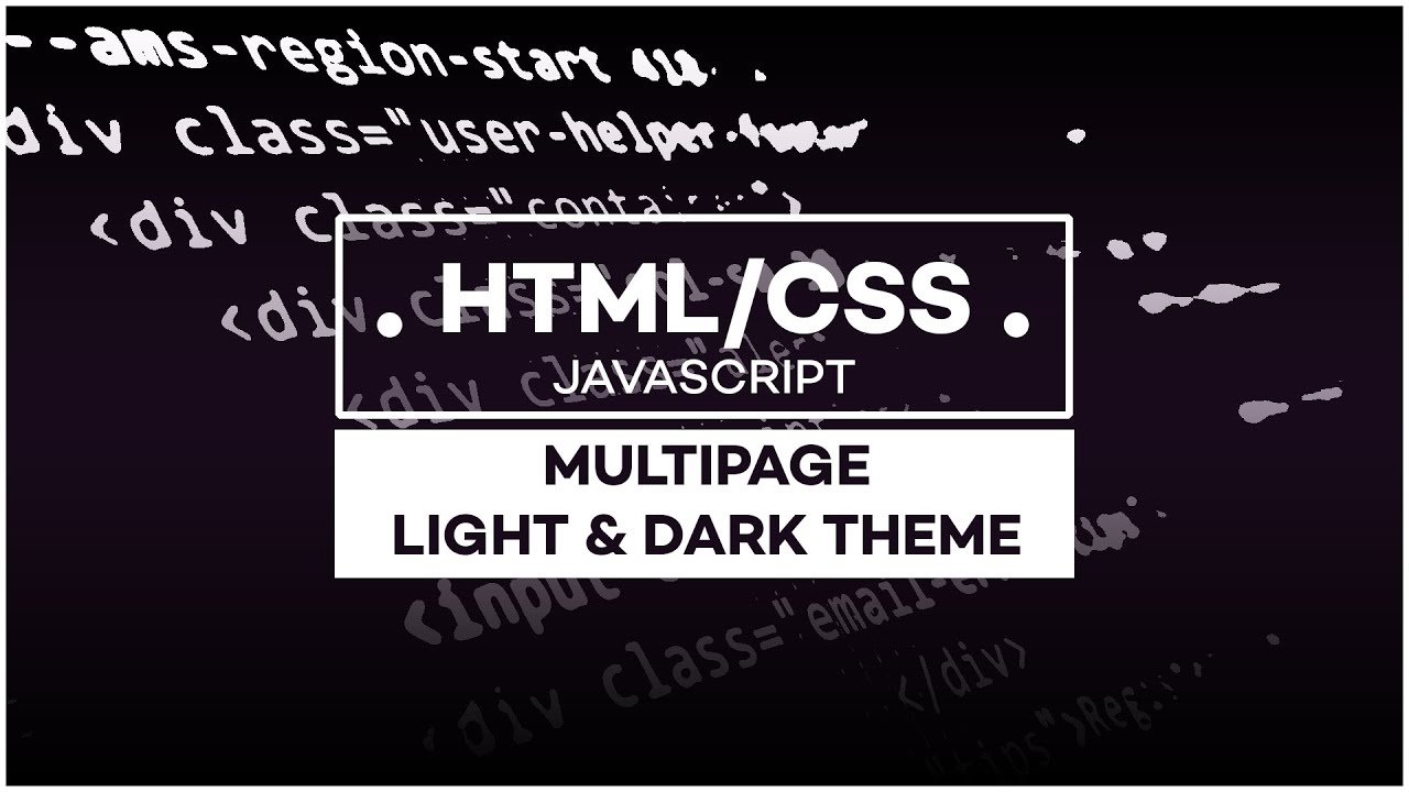 Light & Dark Mode - Beginner HTML/CSS/JavaScript Tutorial.
