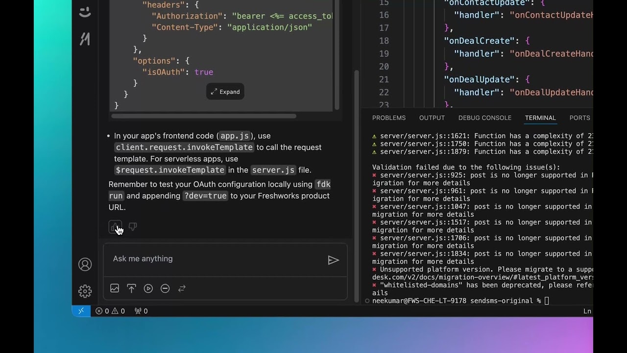 Freddy AI Feature Overview : Conversation to Code