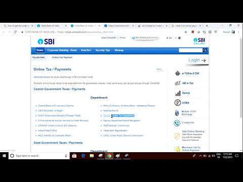 Online Tax Payment Receipt Generation SBI
