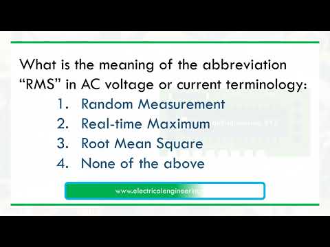 What is the meaning of the abbreviation “RMS” in AC voltage or current terminology